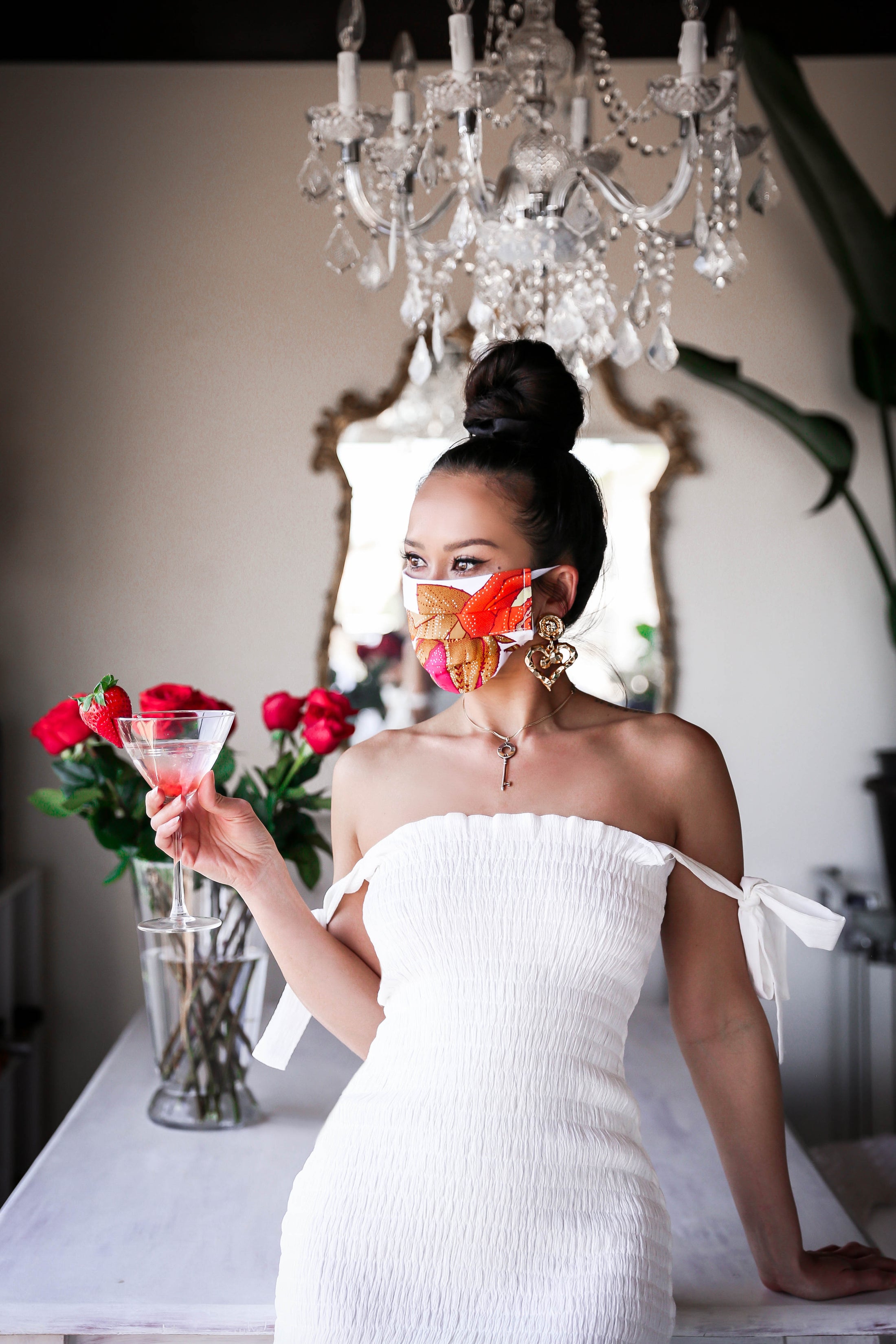 Martini Face Mask with Covered Mouth Opening – KTRcollection